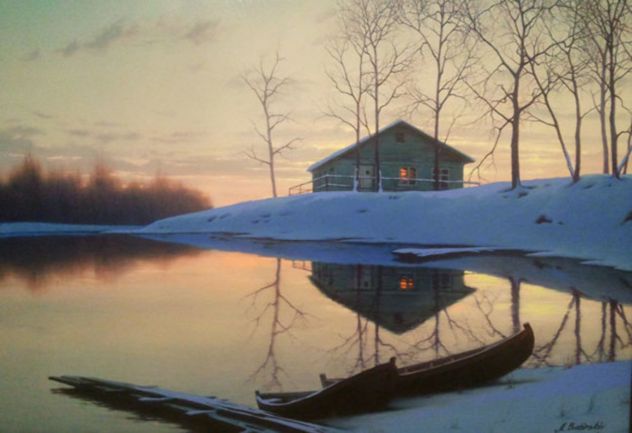 Peaceful Sunset 2004 Embellished by Alexei Butirskiy - For Sale on Art ...