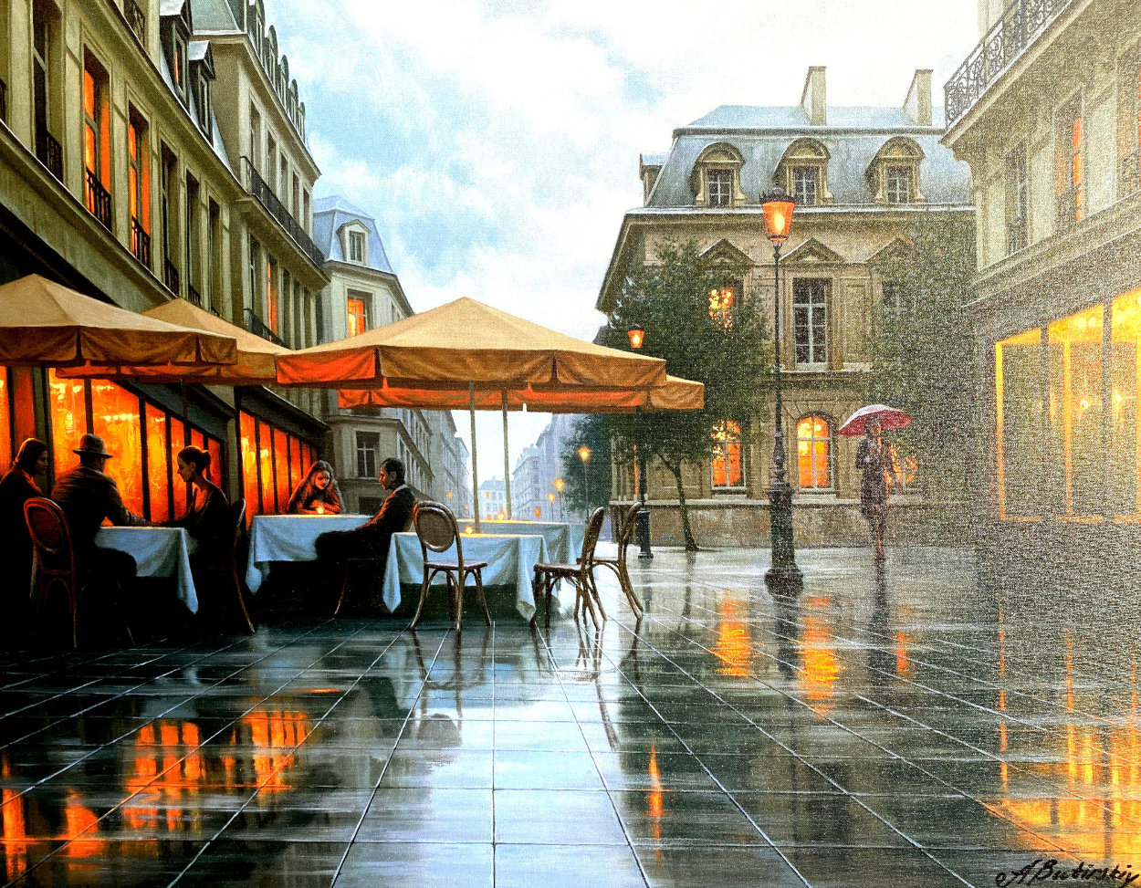 Rainy Day Embellished Giclee on Canvas 28x36 by Alexei Butirskiy