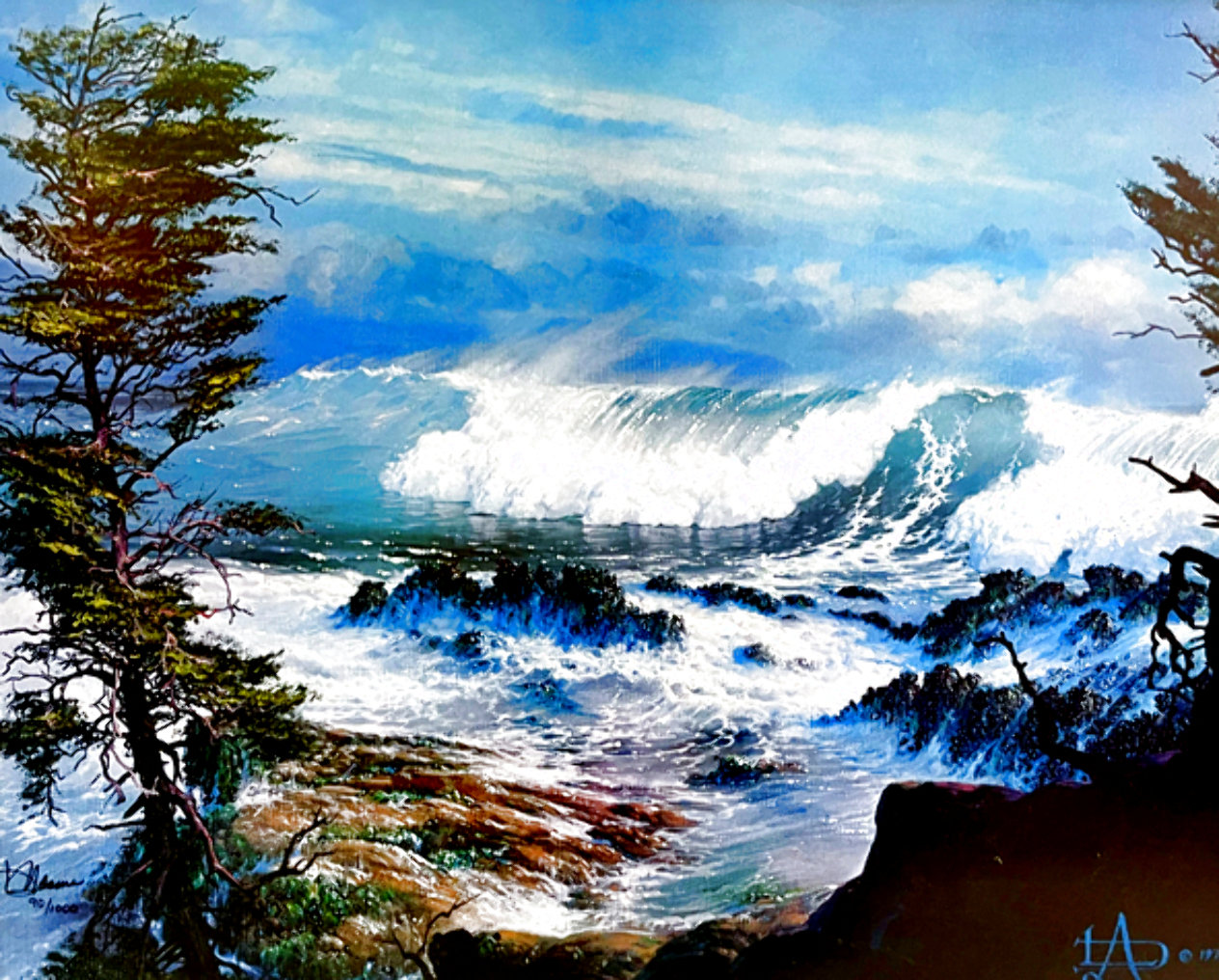 Untiled Seascape 1978 Lithograph 15x19 by Loren D Adams - For Sale on ...