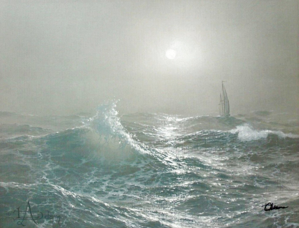 Ivory Swells 1976 Limited Edition Lithograph by Loren D Adams - For ...