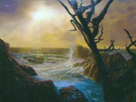 Sunset at Pinnacle Rock 1988 Oil on Canvas by Loren D Adams - For Sale ...
