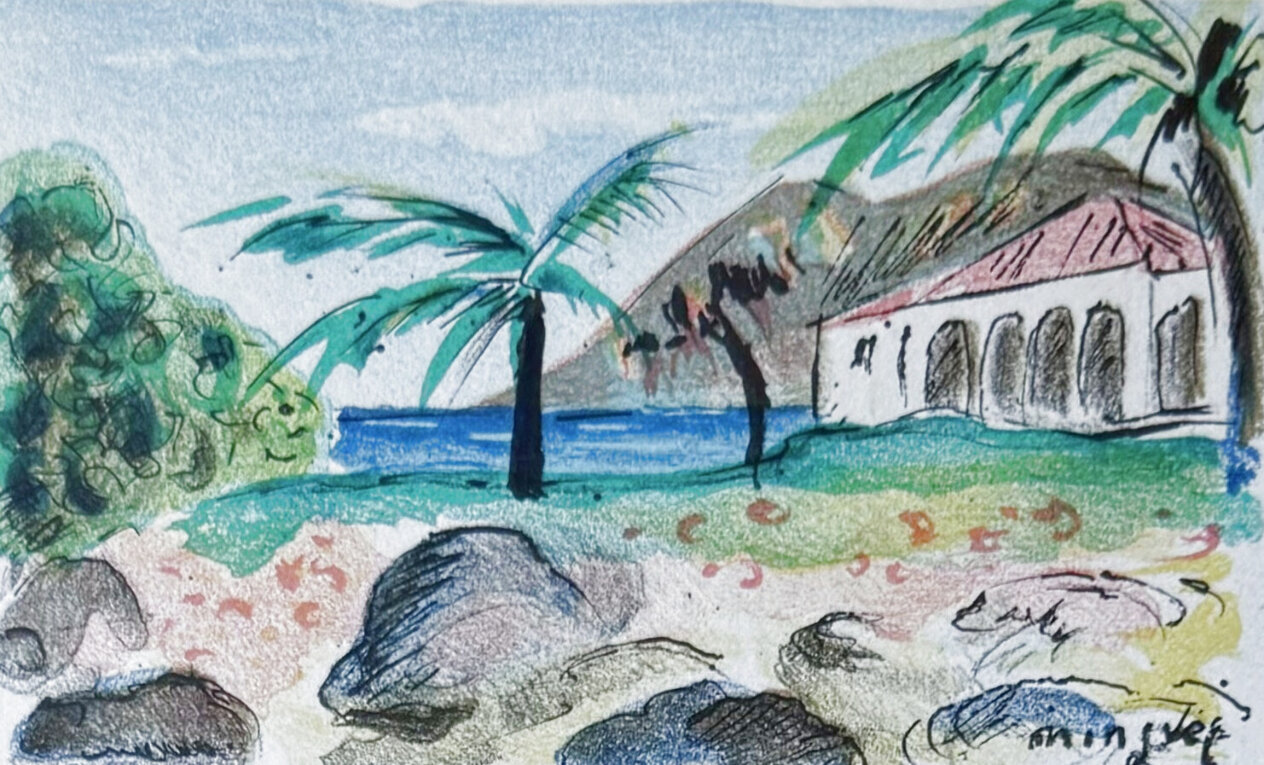 Caribbean Scene Limited Edition Lithograph by Alexandre Minguet - For ...