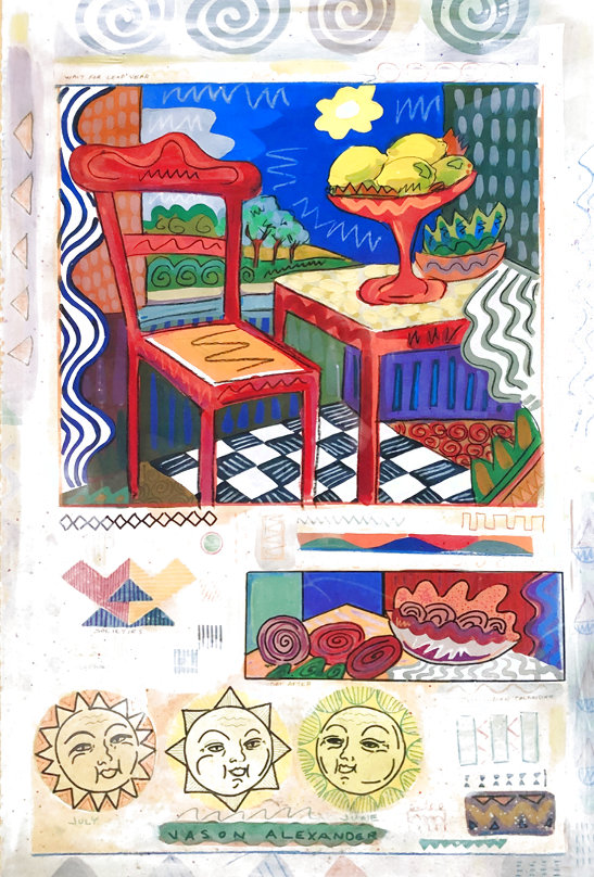 Jason Alexander Original Paintings, Watercolors, Drawings And Works On ...