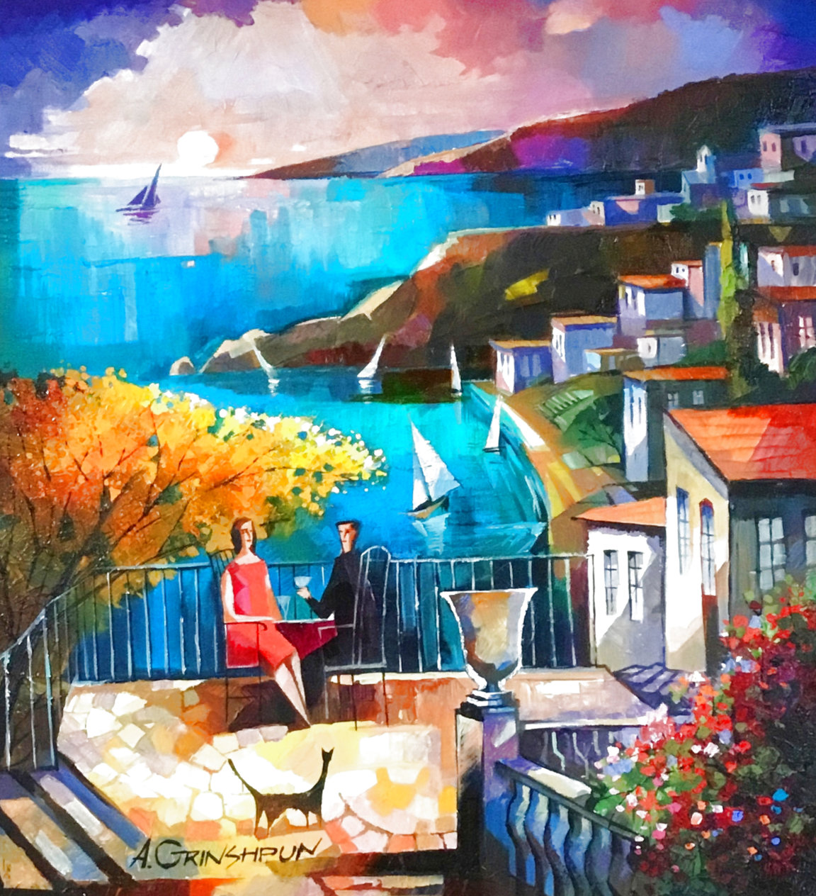 Cheers to Our Life 2019 Oil on Canvas by Alex Grinshpun - For Sale on ...