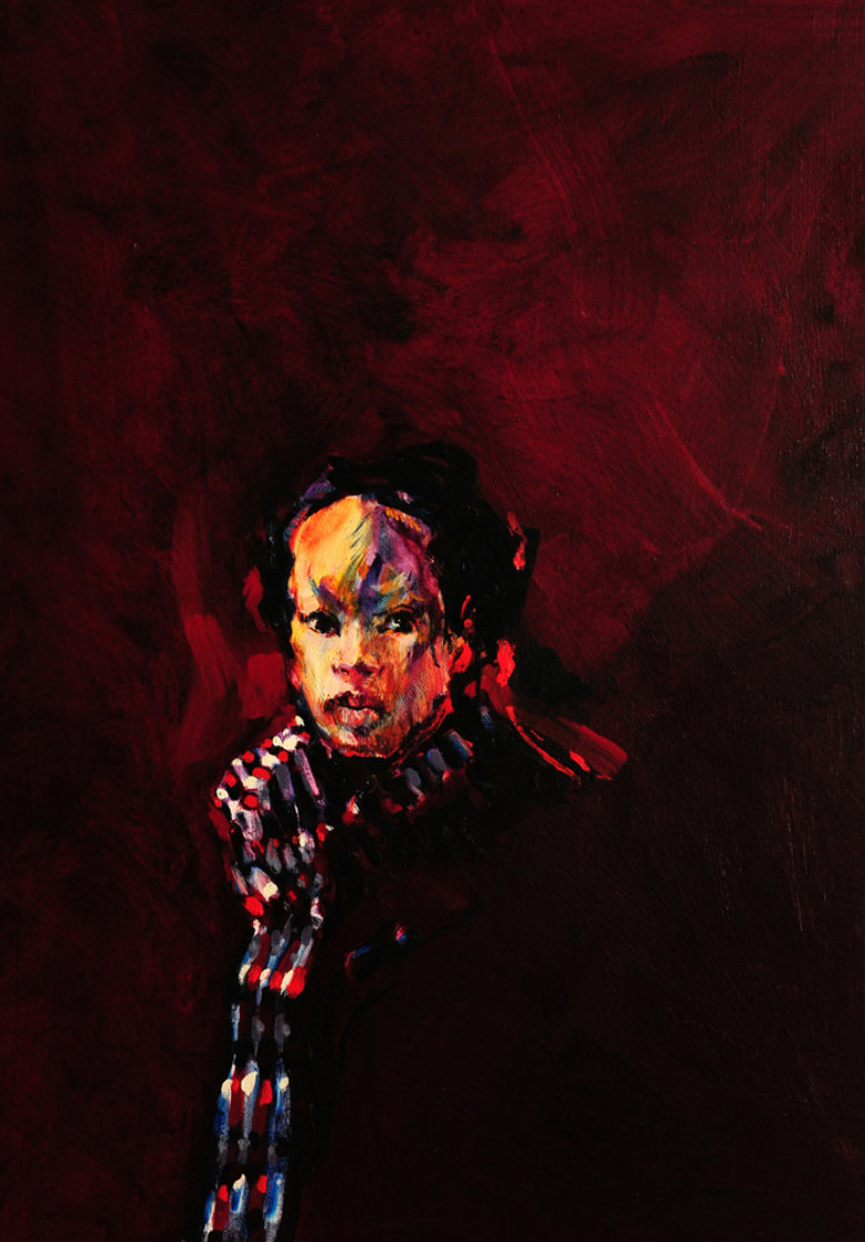 Untitled Painting 1996 48x36 by Jere Allen