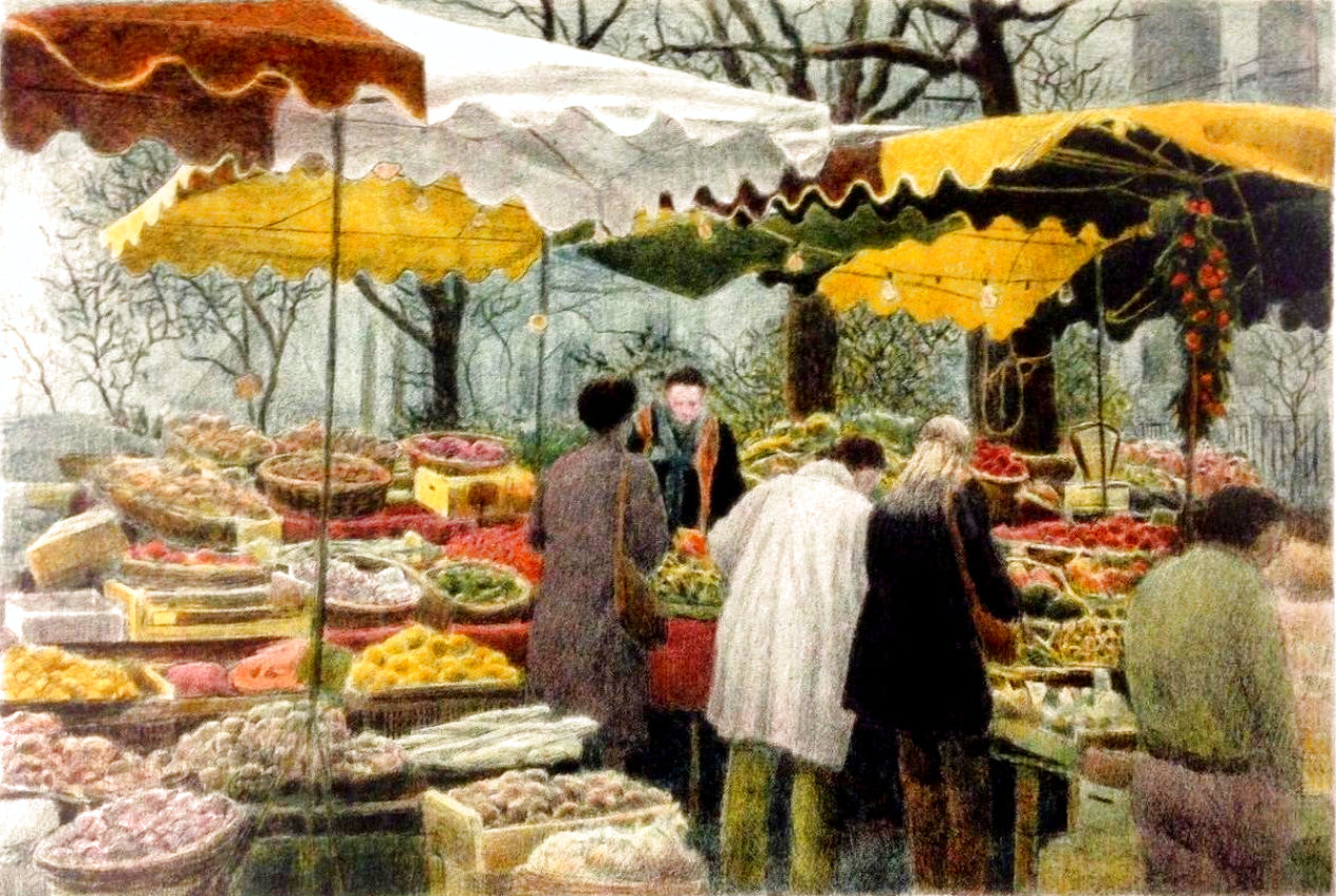 Rue Mouffetard II AP 1984 Lithograph 9x13 by Harold Altman - For Sale ...