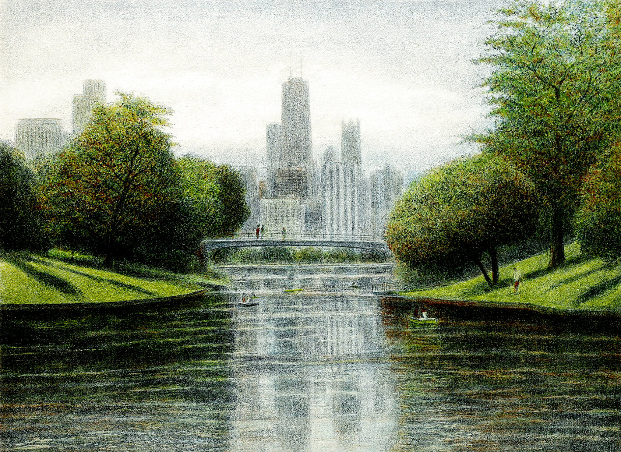 Chicago Suite: Lincoln Park I 1994 Limited Edition Lithograph by Harold ...