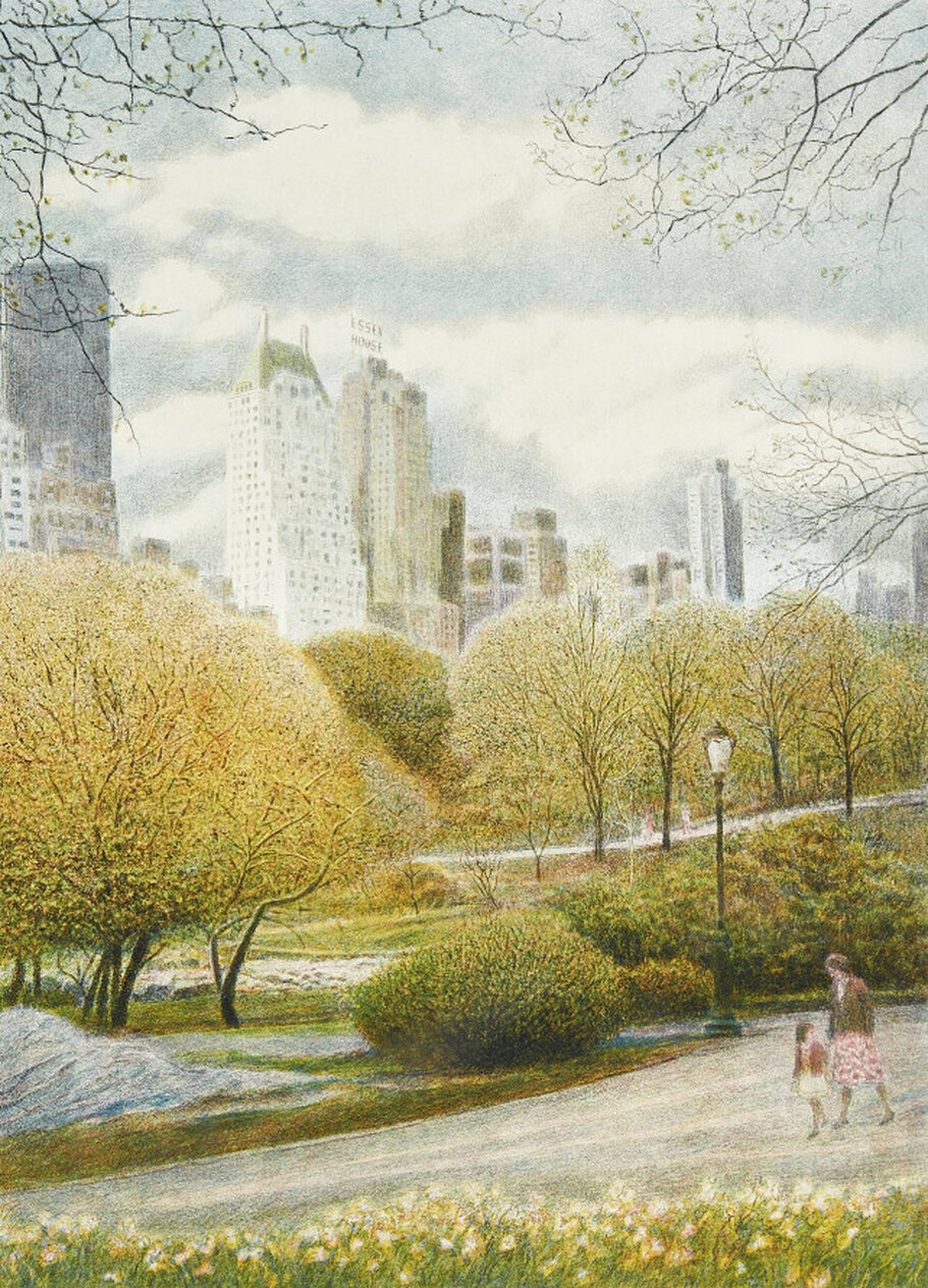 Central Park 1989 Framed Limited Edition Lithograph 23x17 by Harold ...