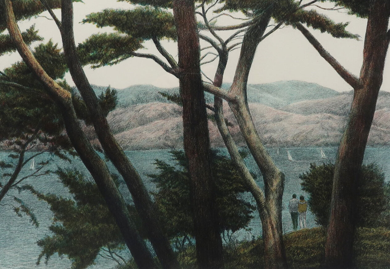 San Francisco Bay AP 1992 Framed Limited Edition Lithograph 20x37 by ...