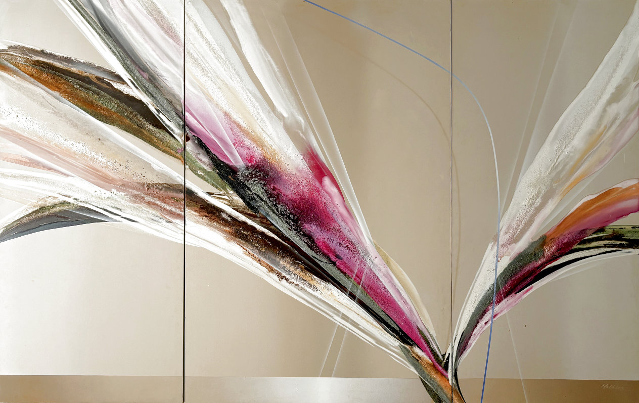 Untitled Abstract Triptych Oil on Canvas by Elba Alvarez - For Sale on ...