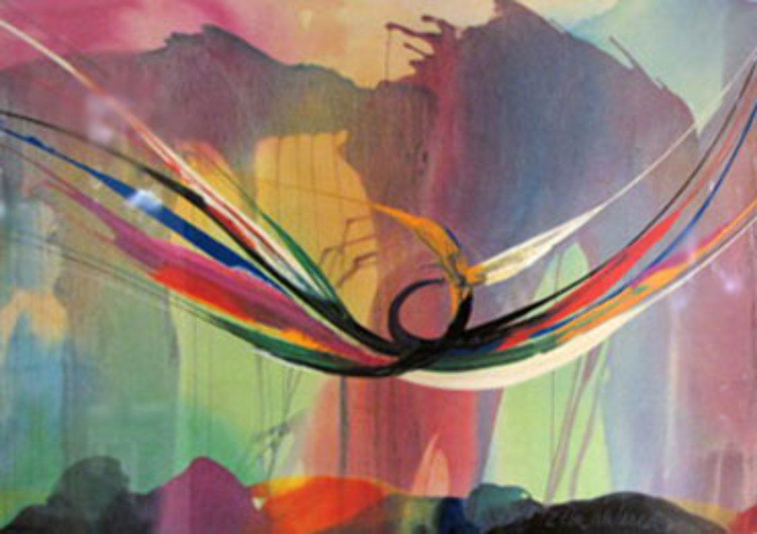 Untitled Watercolor 1996 34x56 of Abstract Colors in the Shape of a ...