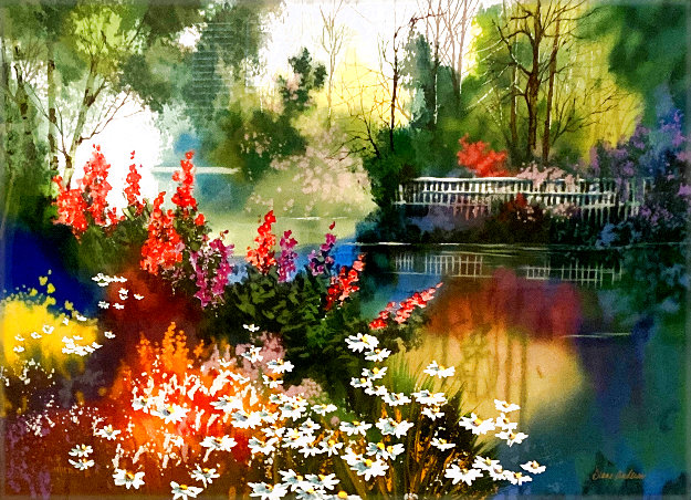 Spring Gardens Suite: Spring Blooms Serigraph 19x27 by Diane Anderson ...