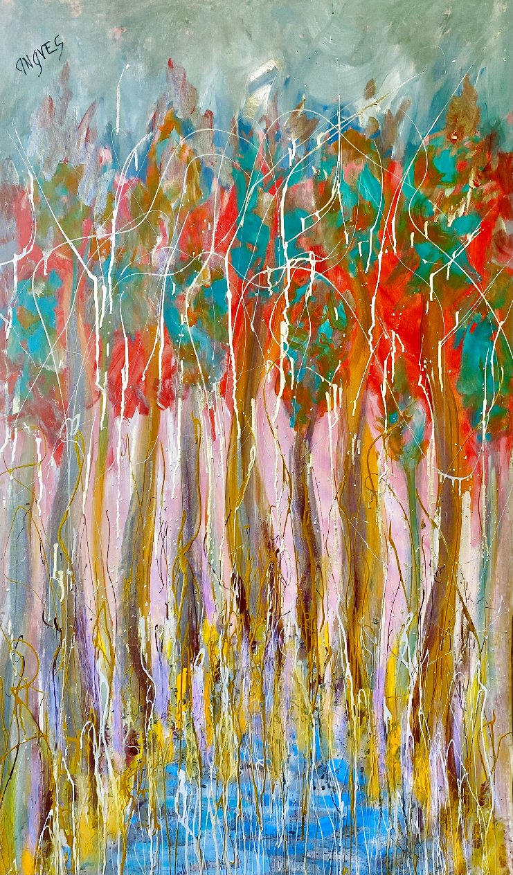 Fireweed 2023 Oil and Acrylic on Canvas by Giora Angres - For Sale on ...