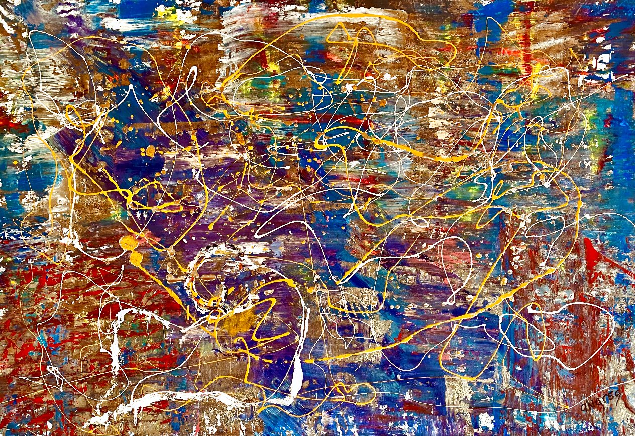 Space Rhapsody 2023 Oil on Canvas by Giora Angres - For Sale on Art ...