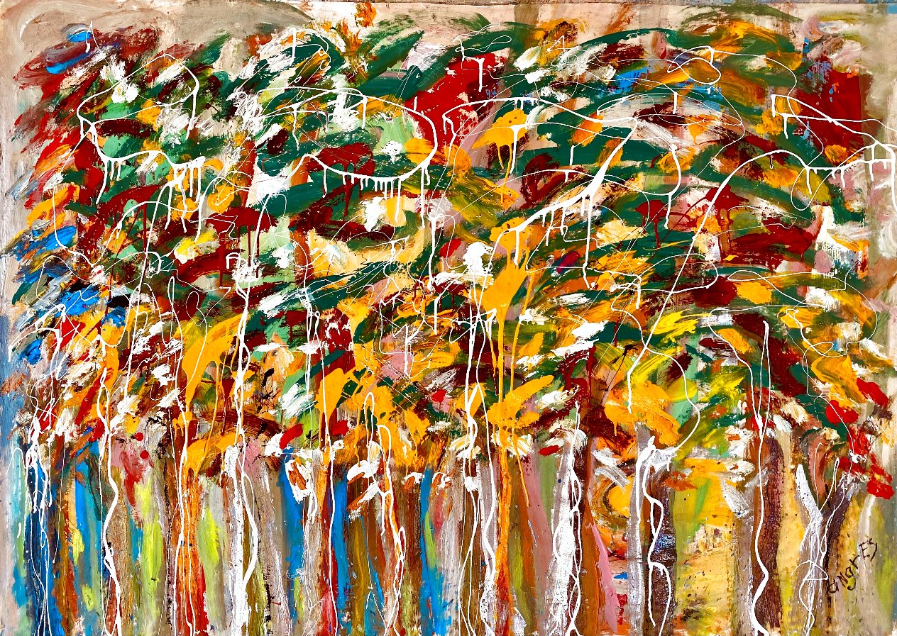 Power of Light 2023 Acrylic and Oil on Canvas by Giora Angres - For ...