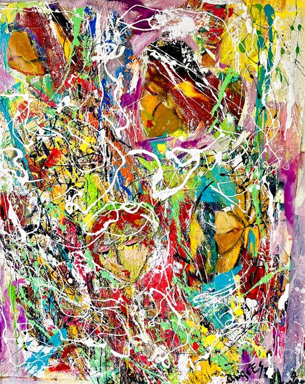 Night Life 2017 Mixed Media on Canvas by Giora Angres - For Sale on Art ...