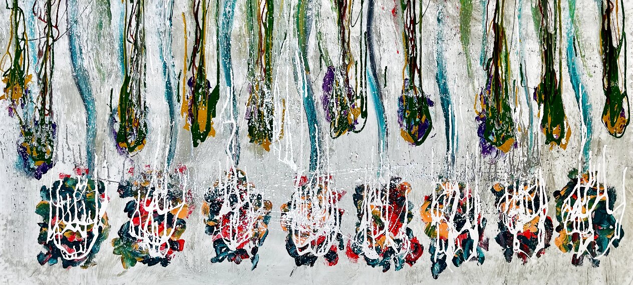 Bubbles of Life 2024 Acrylic and Oil on Canvas by Giora Angres - For ...