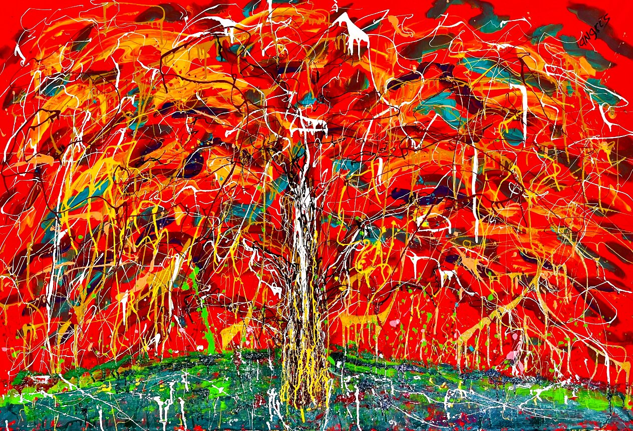 Autumn in Hawaii 2024 Acrylic and Oil on Canvas by Giora Angres - For ...