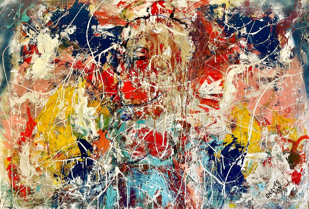 Mother and Daughter 2026 Acrylic and Oil on Canvas 62x44 by Giora ...