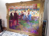 Luna Park 1938 Framed Oil on Canvas 54x66 by Anton Sipos - For Sale on ...