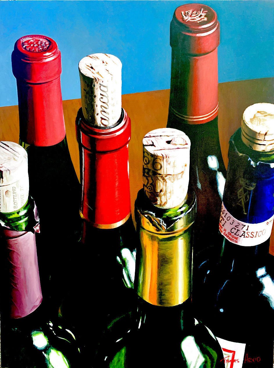 Untitled Wine Still Life 1997 Oil on Canvas by Thomas Arvid - For Sale ...