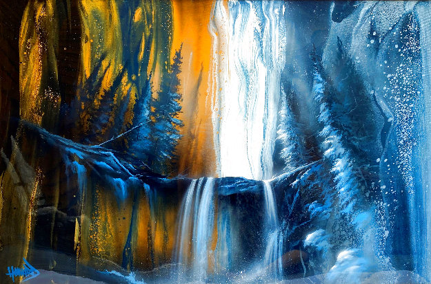 Autumn Falls, 2018, Acrylic on Canvas, 24x36, by Ashton Howard - For ...