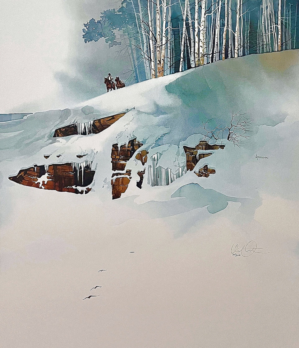 Aspen Grove 1985 Lithograph 31x24 by Michael Atkinson