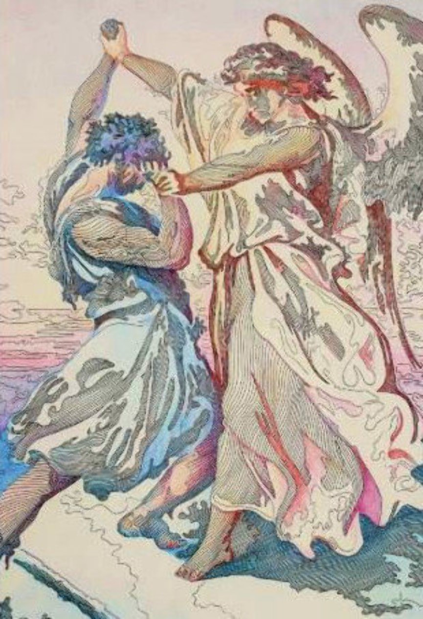 Jacobs Struggle by Guillaume Azoulay - For Sale on Art Brokerage