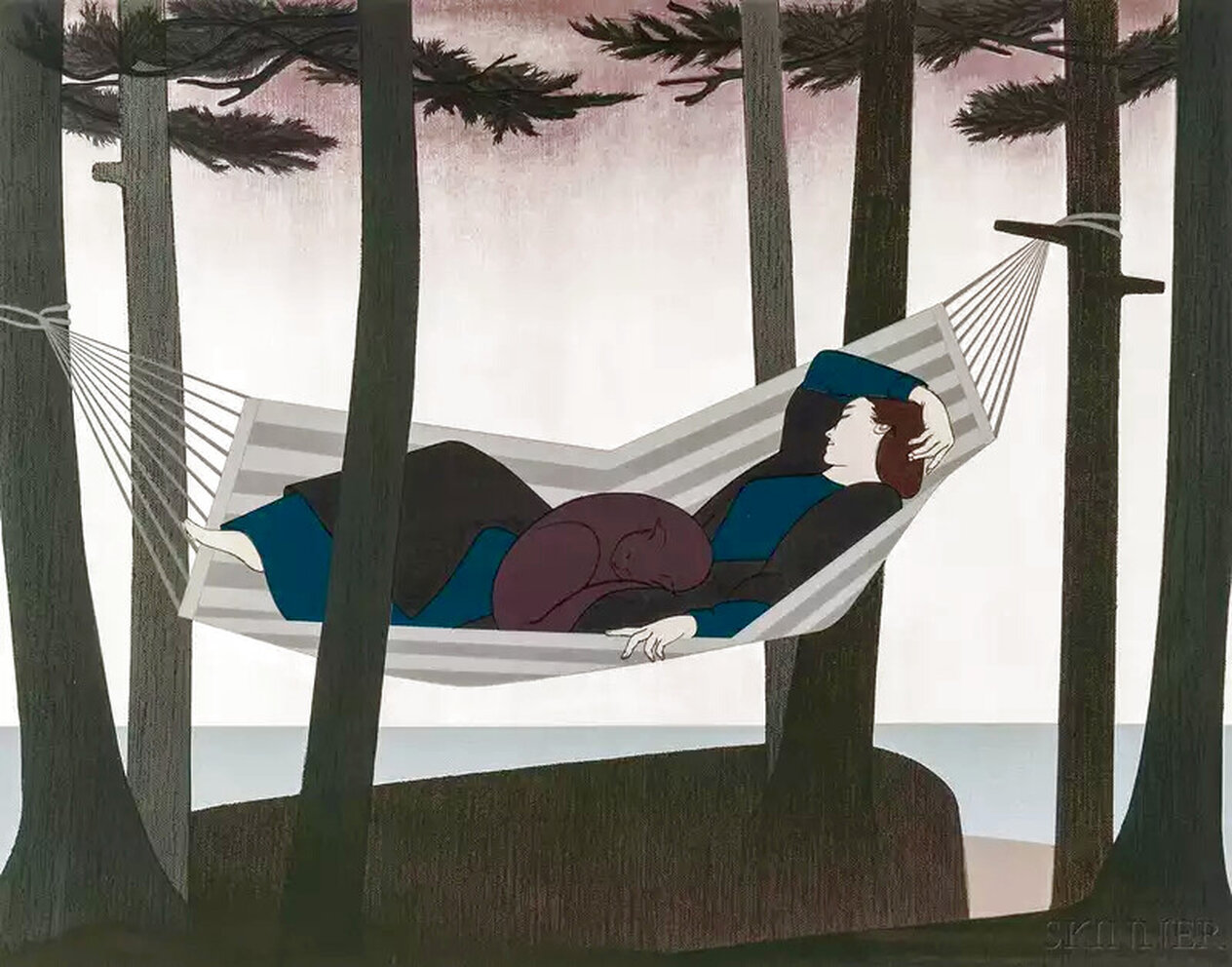 Summer Idyl 1976 Limited Edition Lithograph by Will Barnet - For Sale ...