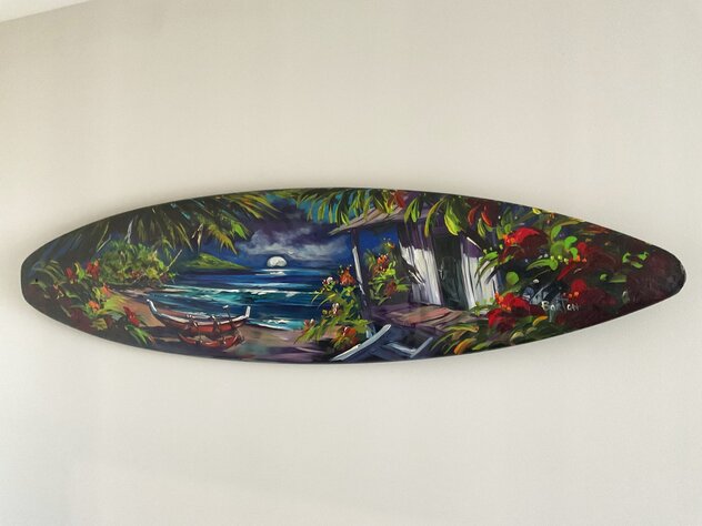 Sea Tides 2023 Oil on Surfboard 24x72 by Steve Barton - For Sale on Art ...