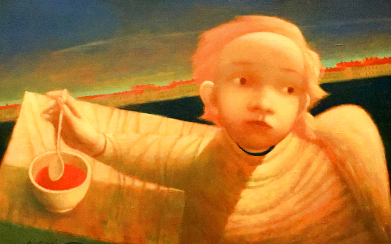 5 O'clock Oil on Canvas 36x23 by Sasha Bassari - For Sale on Art Brokerage