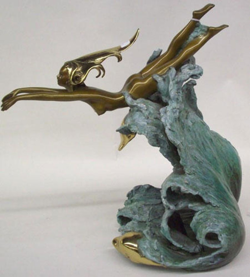 Gerontion Acrylic Sculpture 1982 13 in by Frederick Hart