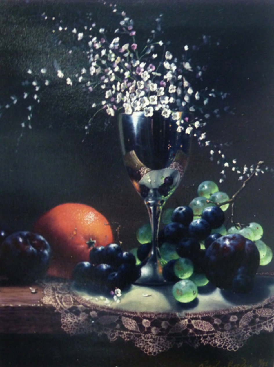 Orange Floral 1996 by Charles Becker - For Sale on Art Brokerage
