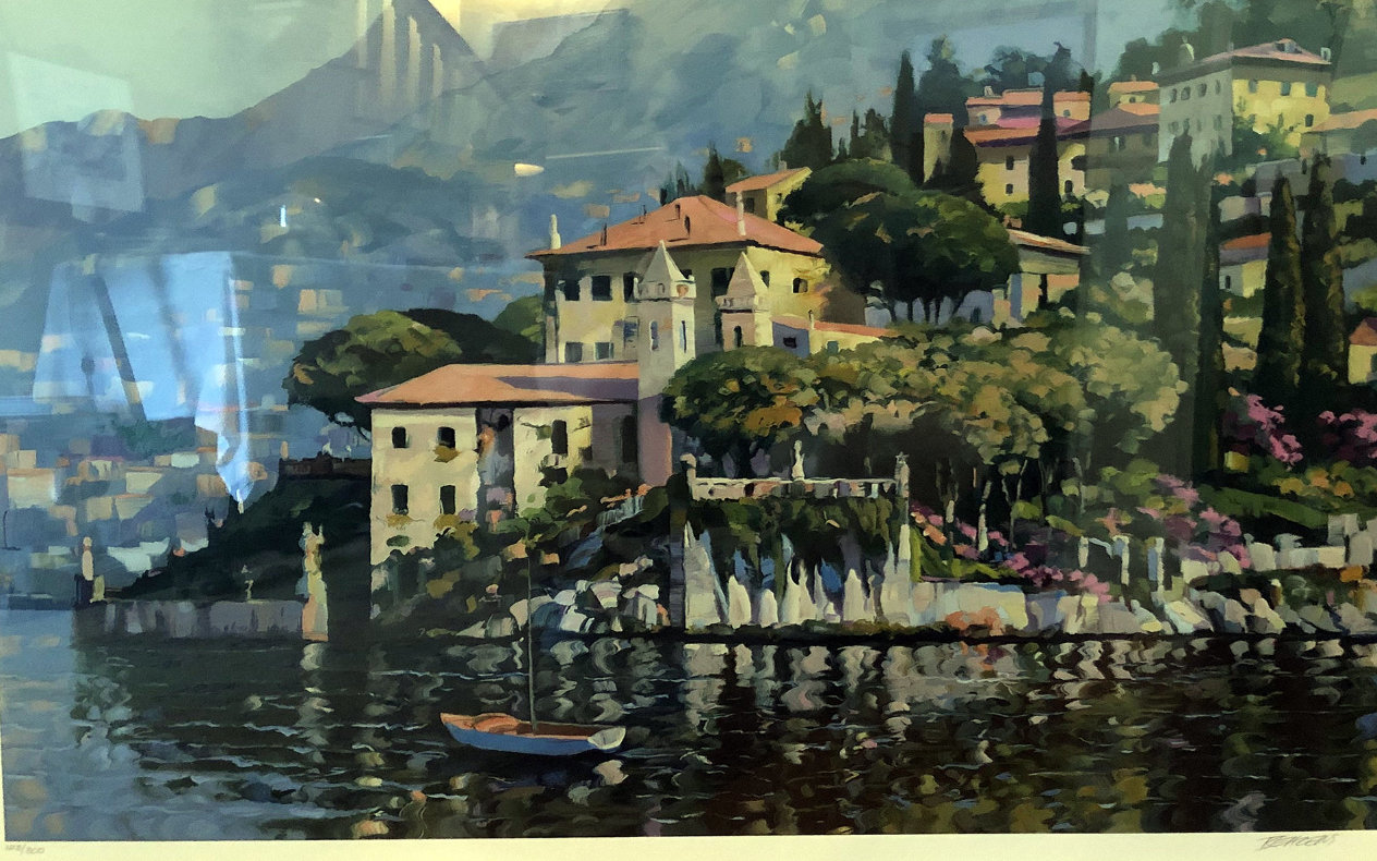 Villa Balbianello 34x43 serigraph of Landscape and Seascape of Italian ...