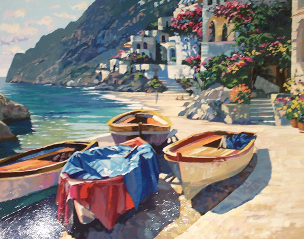 Capri Boats, 1996, Serigraph, 32x39, by Howard Behrens - For Sale on ...