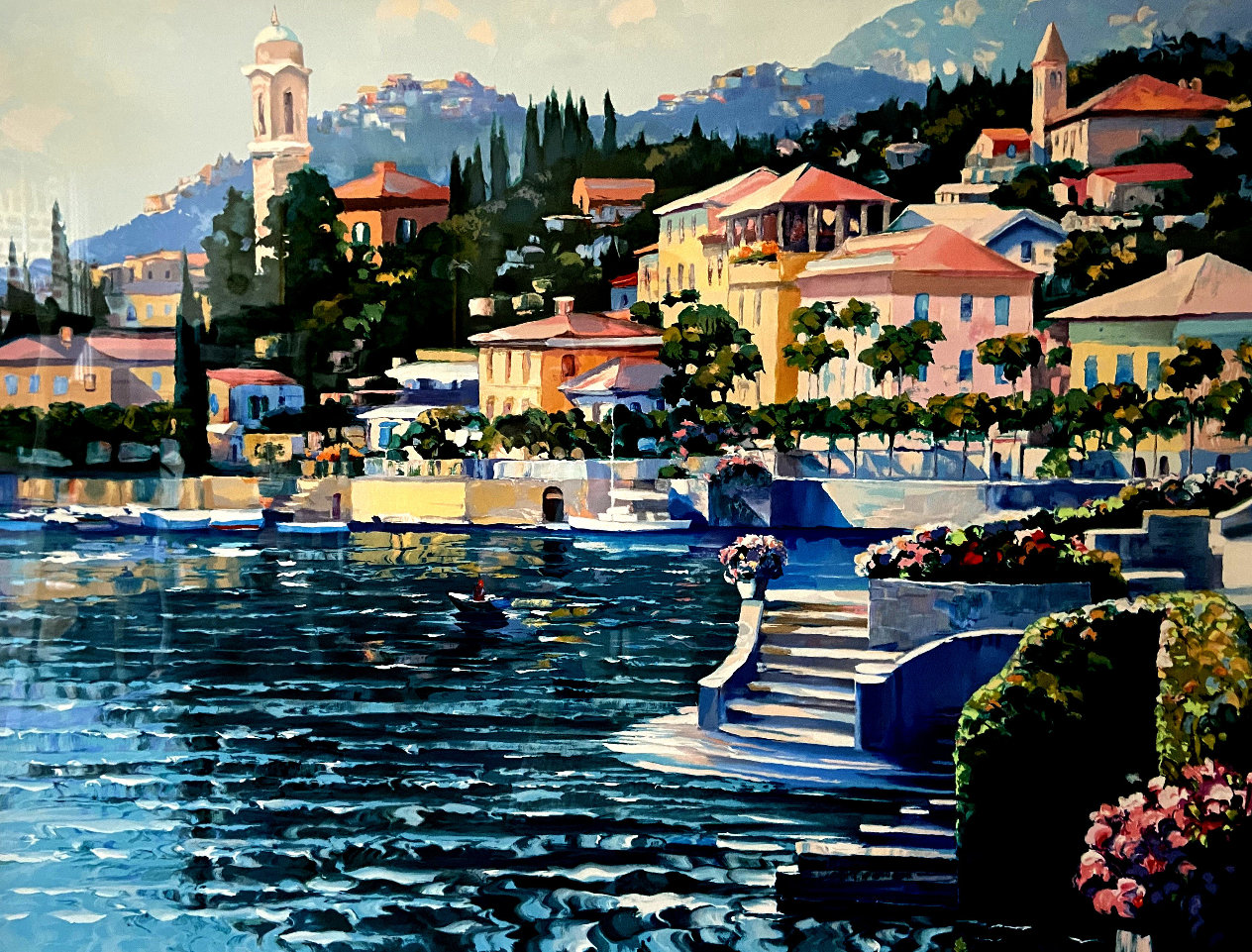 Recollections of Lake Como Serigraph on Paper 30x40 by Howard Behrens ...