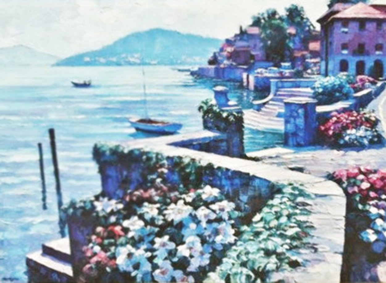 Howard Behrens print , seashore, lake shore, italy, italian landscape ...