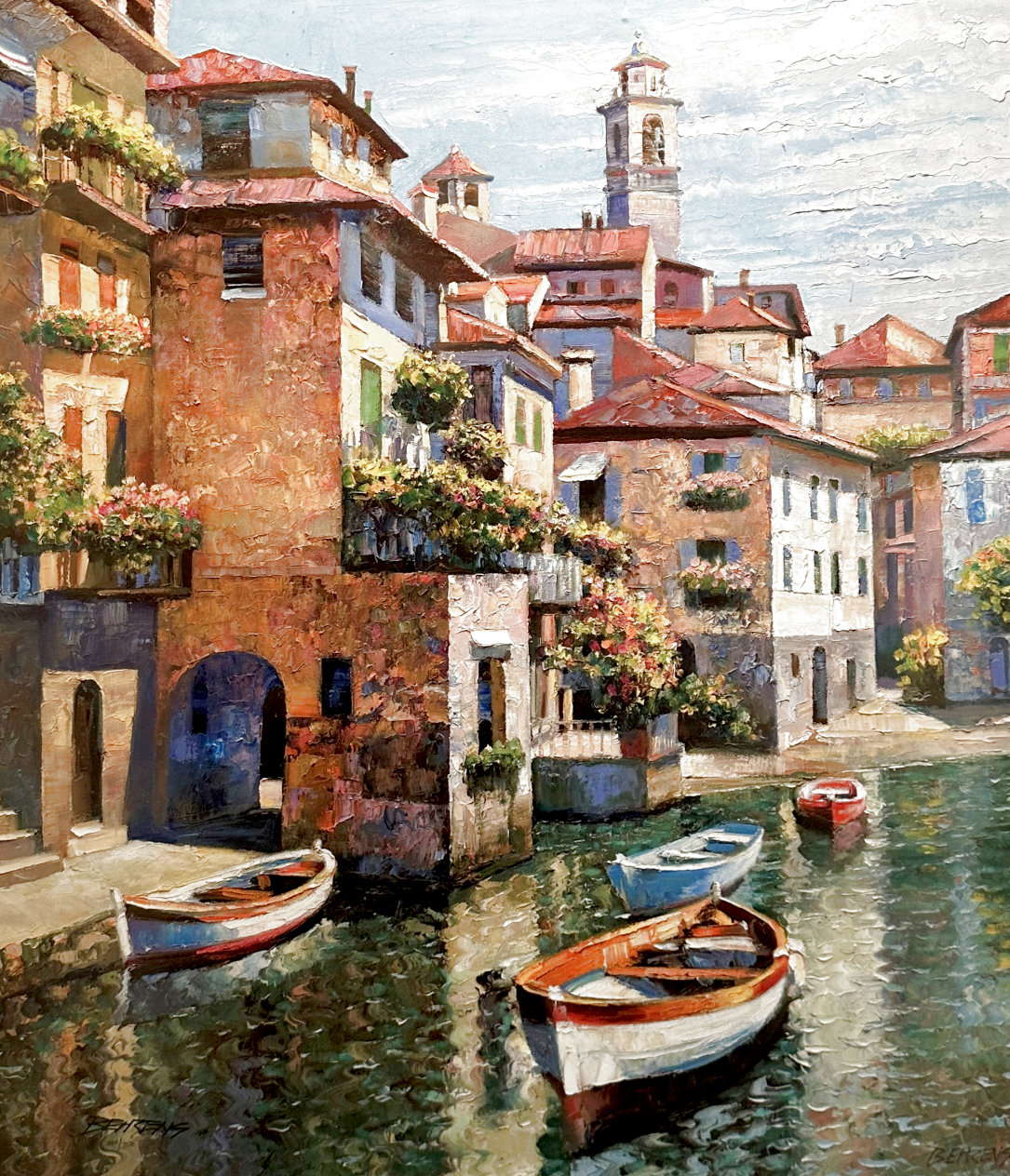 Hidden Cove Lake Como 2002 Limited Edition Lithograph by Howard Behrens ...