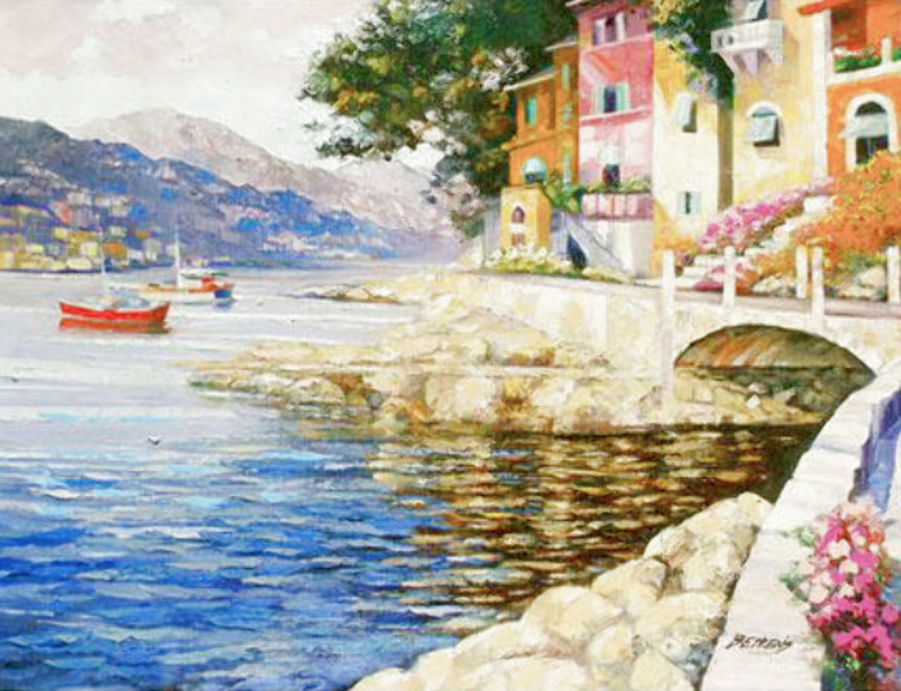 Antibes Remembered 2007 Limited Edition Embellished Giclee on Canvas by ...
