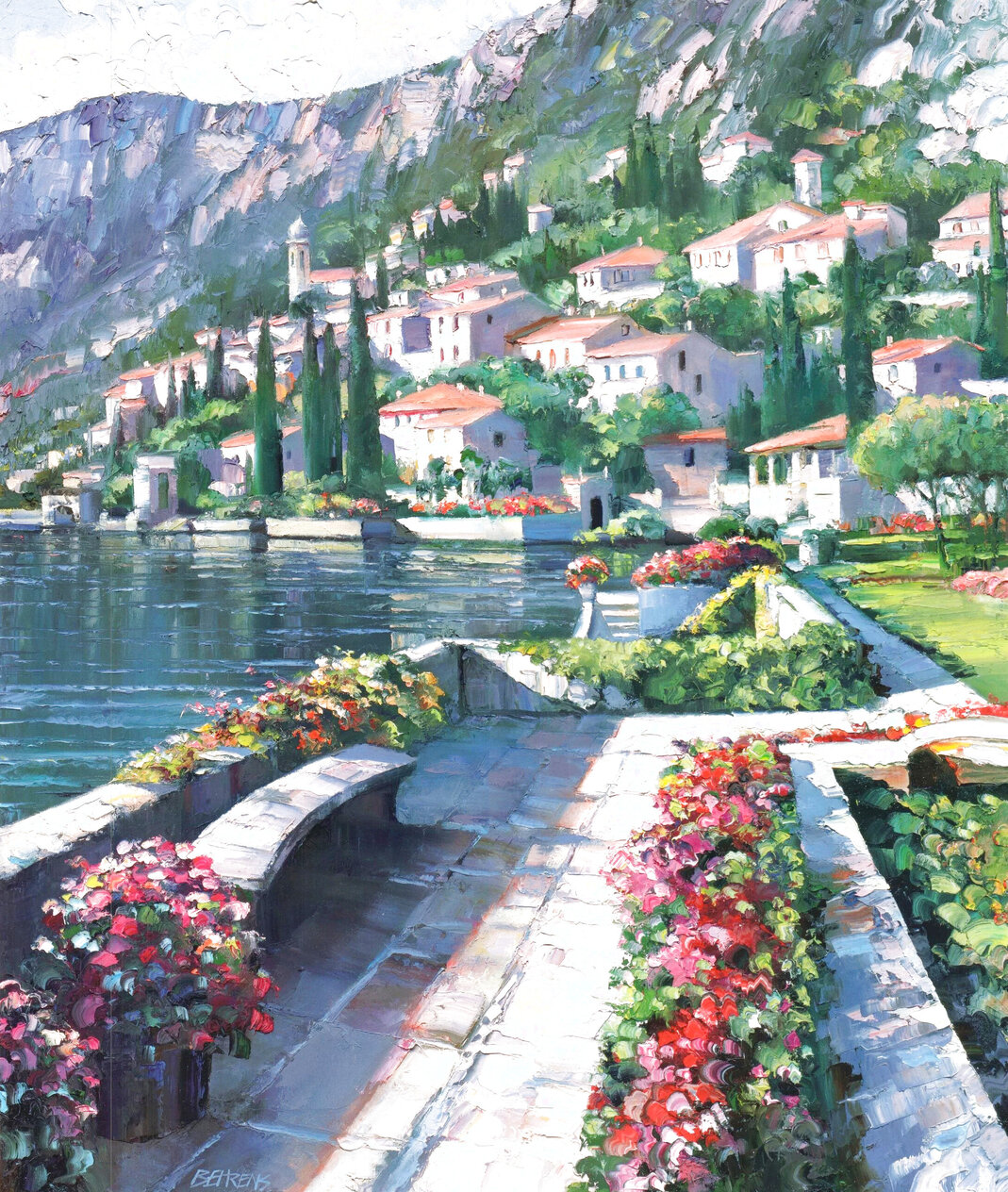 Varenna Vista 1993 Framed Limited Edition Serigraph 36x30 by Howard ...