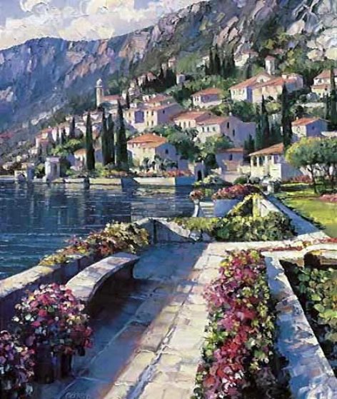 Capri Boats, 1996, Serigraph, 32x39, by Howard Behrens