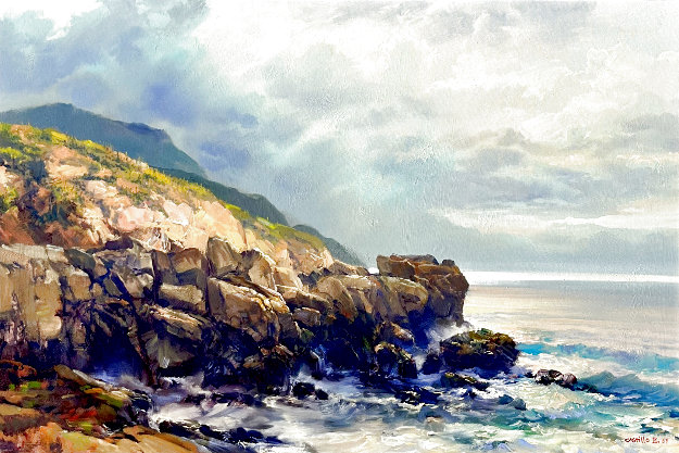 Costa De Baja California 2007 Oil on Canvas by Juan Angel Castillo ...