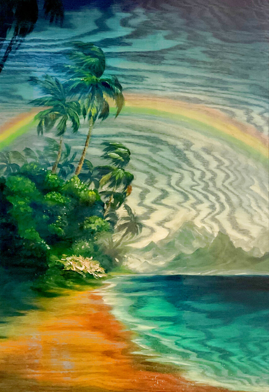 Paradise 2018 Oil on Wood by Matt Beyrer - For Sale on Art Brokerage