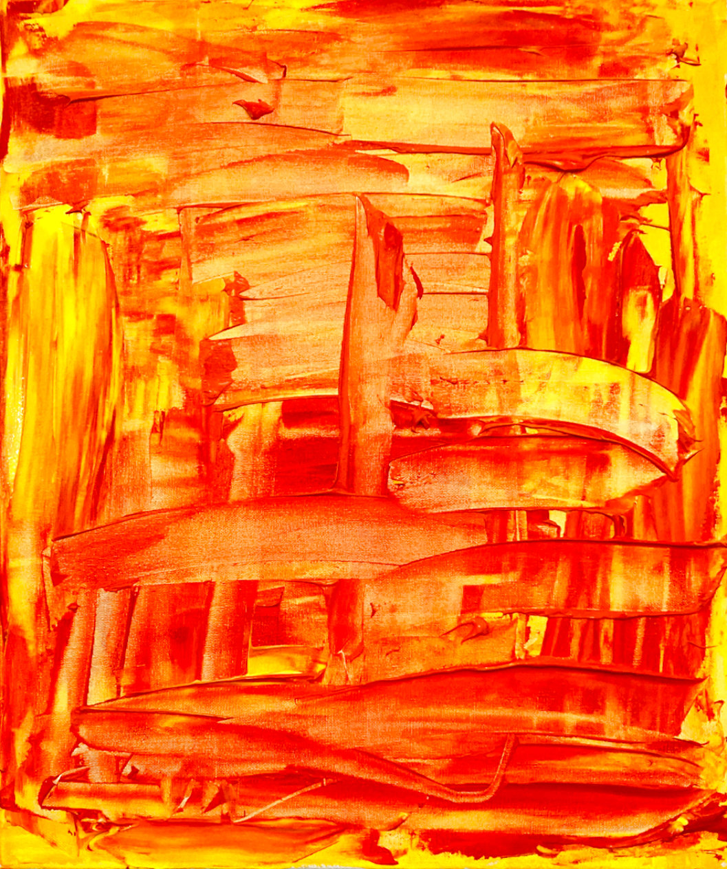 Shutter Series: Yellow 2022 Acrylic on Canvas 24x20 by Frances Bildner ...