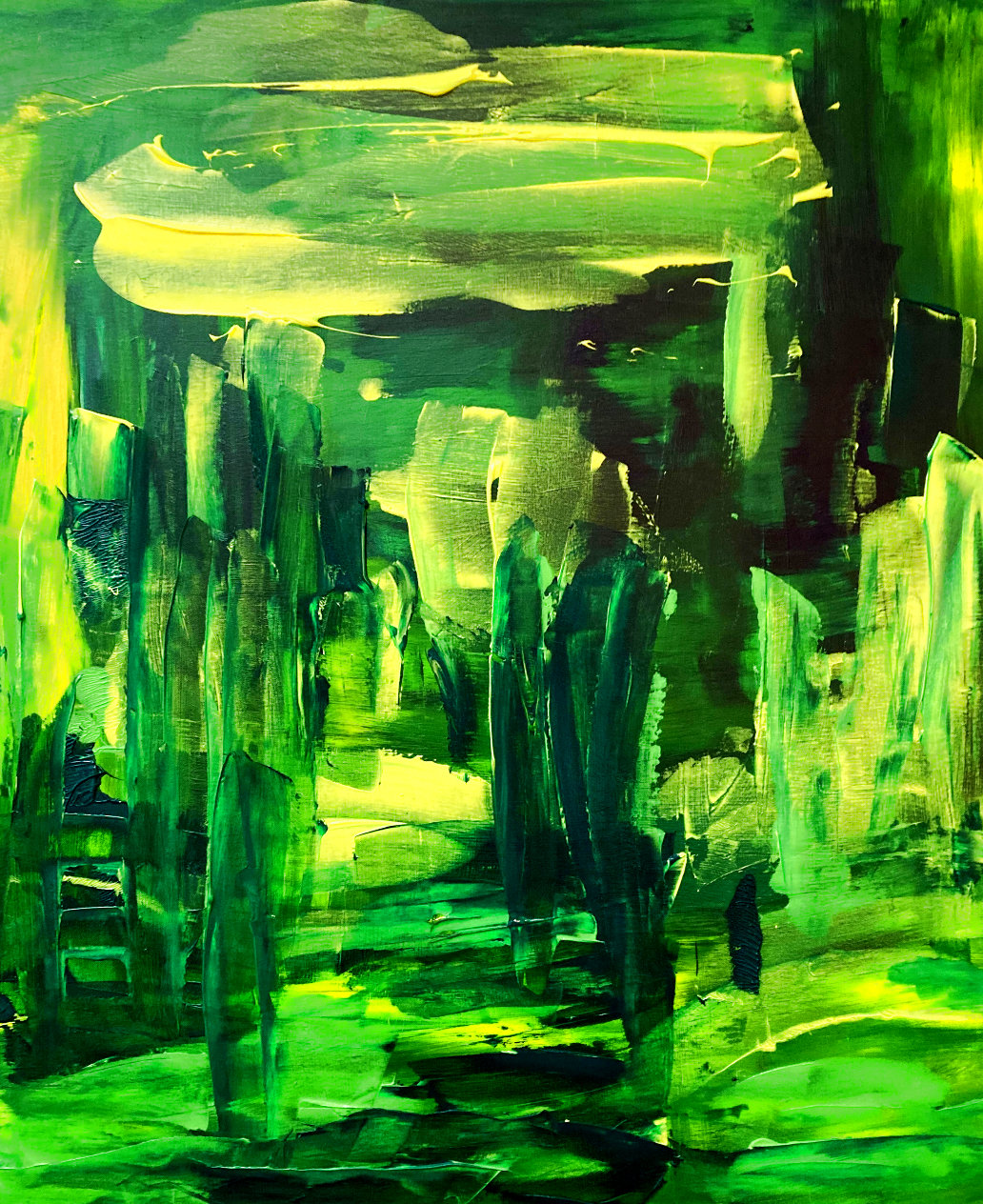 Green Too Acrylic on Canvas 36x24 by Frances Bildner - For Sale on Art ...
