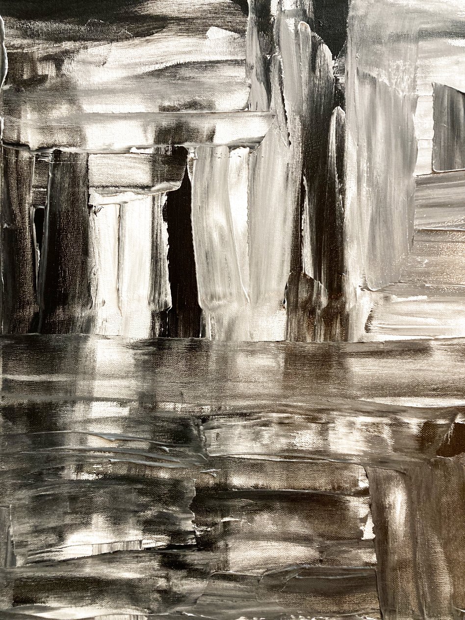 Life's Not All Black and White 2022 Acrylic on Canvas 24x20 by Frances ...