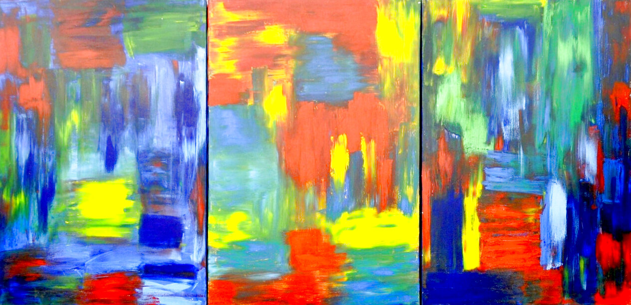 New York Central Park - NYC Acrylic on Canvas 36x72 by Frances Bildner ...