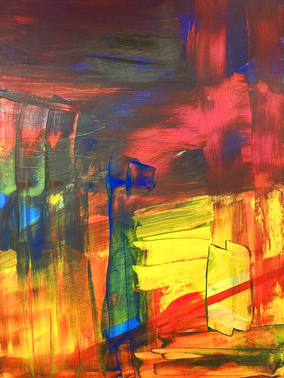 Colourful Childhood 2024 Acrylic on Canvas by Frances Bildner - For ...