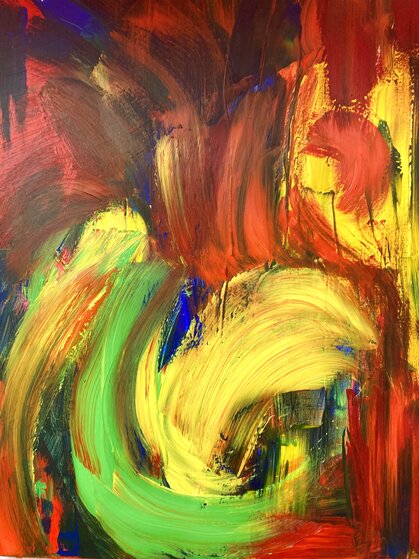 Colourful Chaos 2024 Acrylic on Canvas by Frances Bildner - For Sale on ...