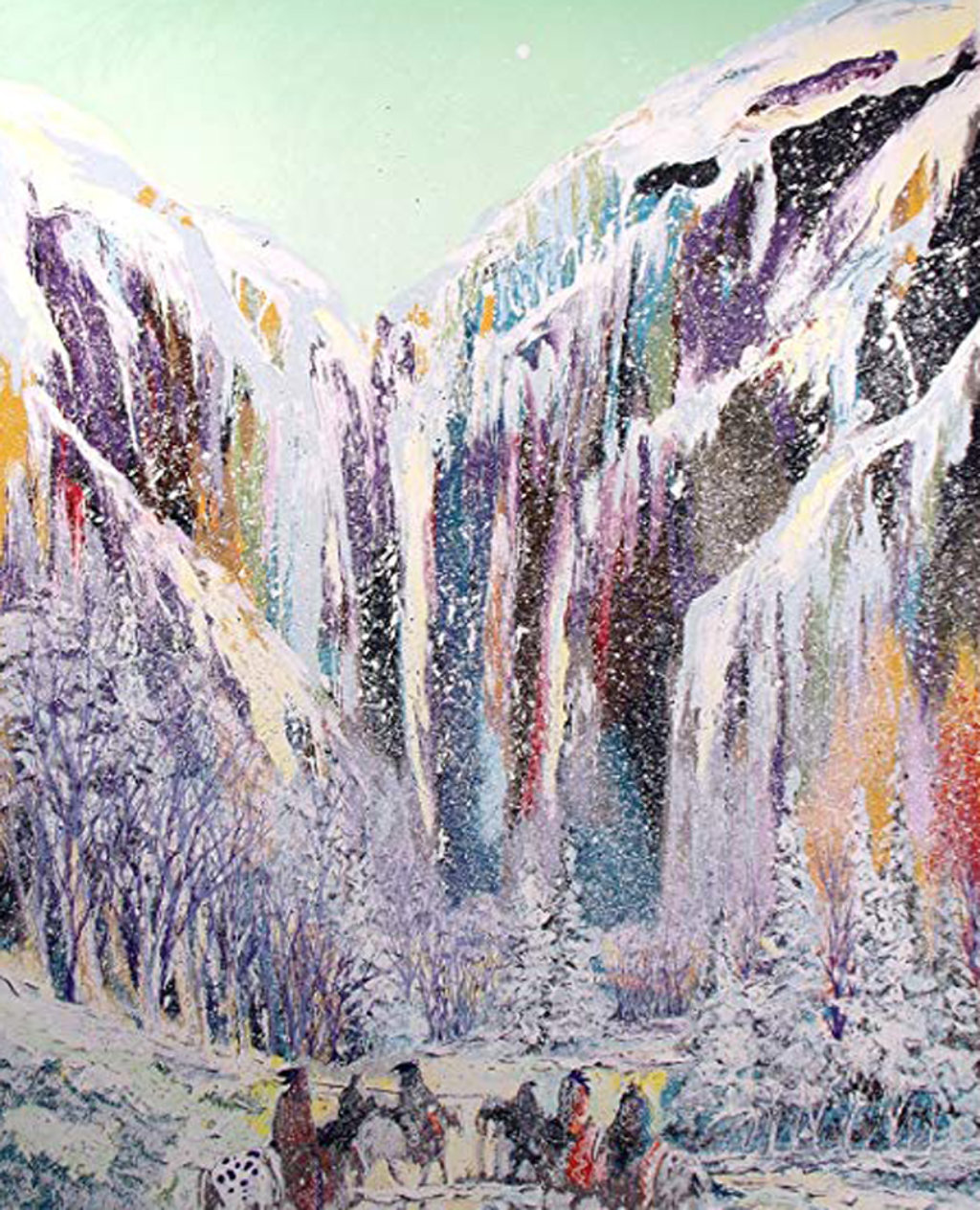 Wind, River, Snow AP 1993 by Earl Biss - For Sale on Art Brokerage